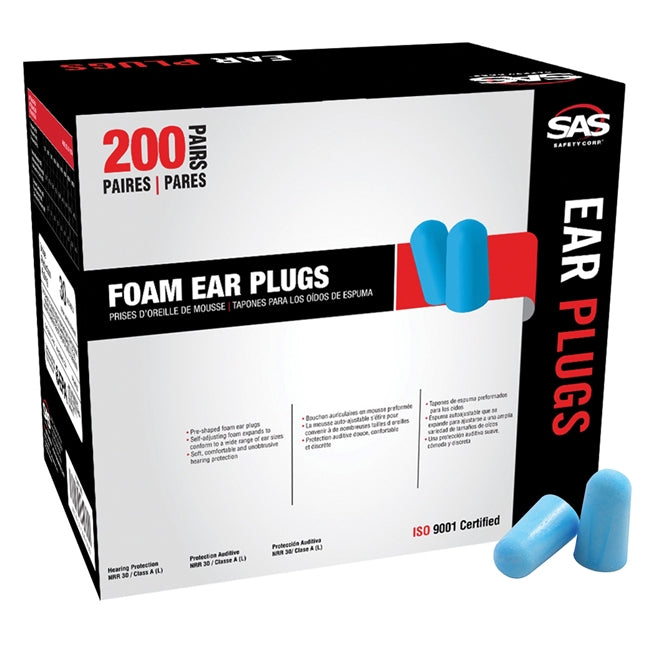 SAS Safety 6100 Foam Ear Plugs (Box of 200) - Tillman Tools – Tillman ...
